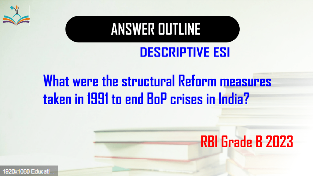 Descriptive ESI Question (RBI Grade B 2023) - Answer Outline ...